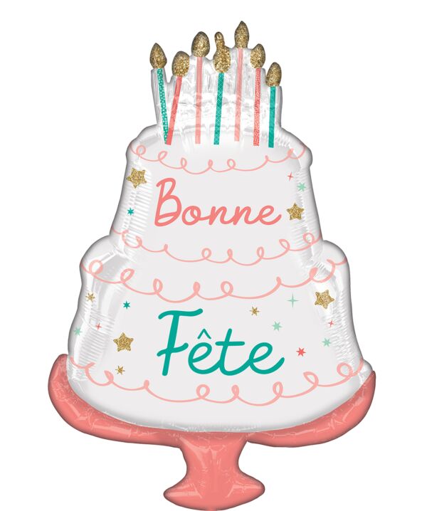 Bonne Fete French Cake Birthday 28″ Balloon – instaballoons Wholesale