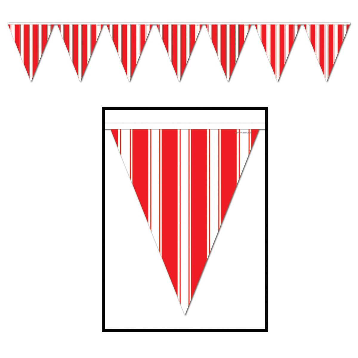 Red Striped Pennant Banner – instaballoons Wholesale
