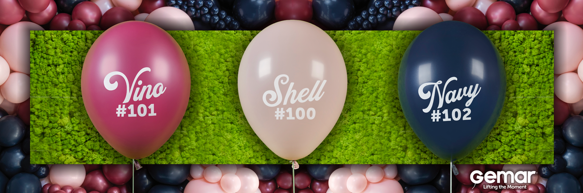 Introducing Vino, Shell and Navy Latex Balloons New from Gemar ...