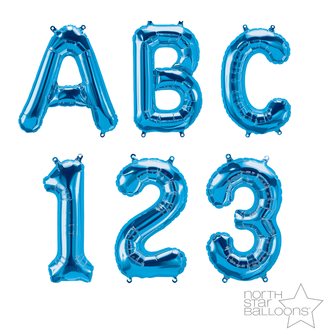 16" Blue Letters & Numbers by Northstar – instaballoons Wholesale