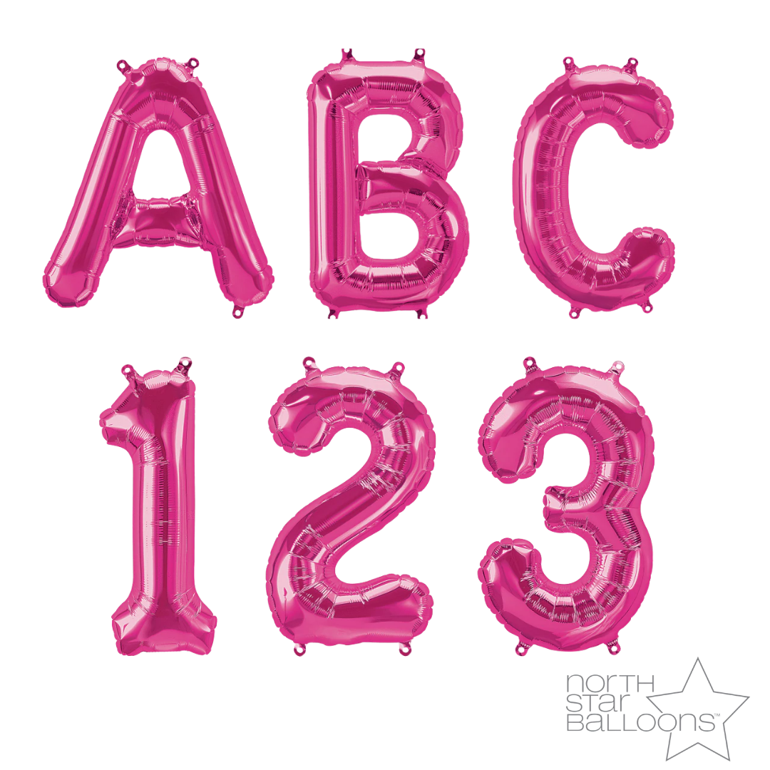 16" Magenta Letters & Numbers – instaballoons Wholesale
