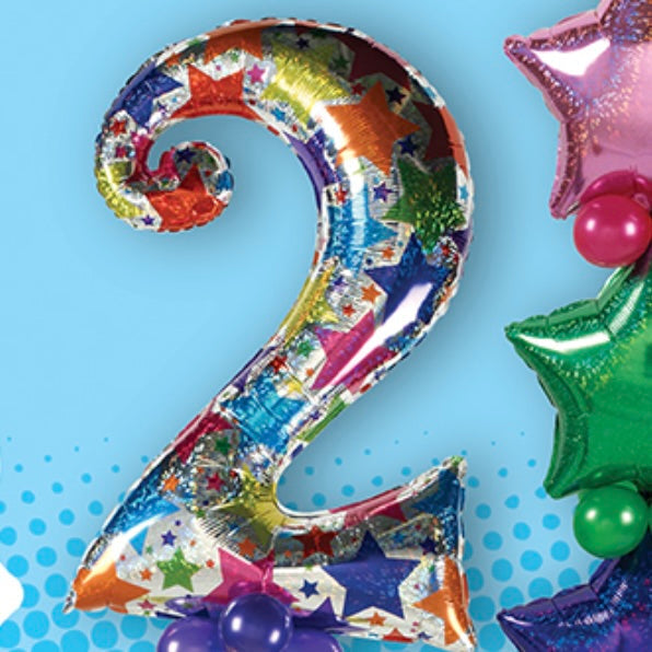 Multi-Color and Rainbow Number Balloons – instaballoons Wholesale