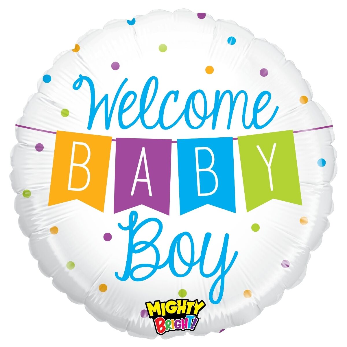Mighty Baby Boy Banner 21" Balloon – instaballoons Wholesale