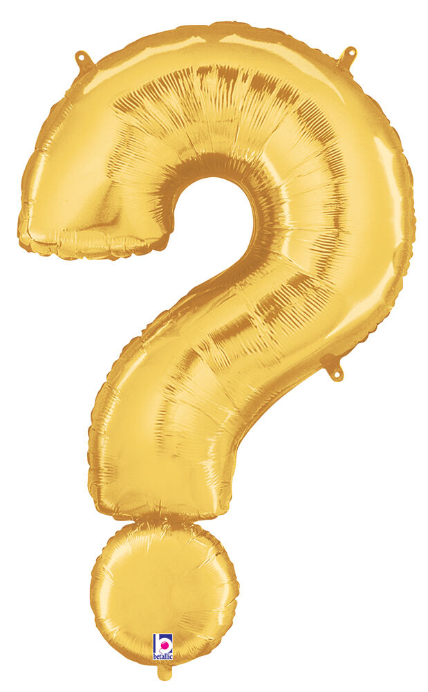 Gold Question Mark ? Symbol 34" Balloon – instaballoons Wholesale