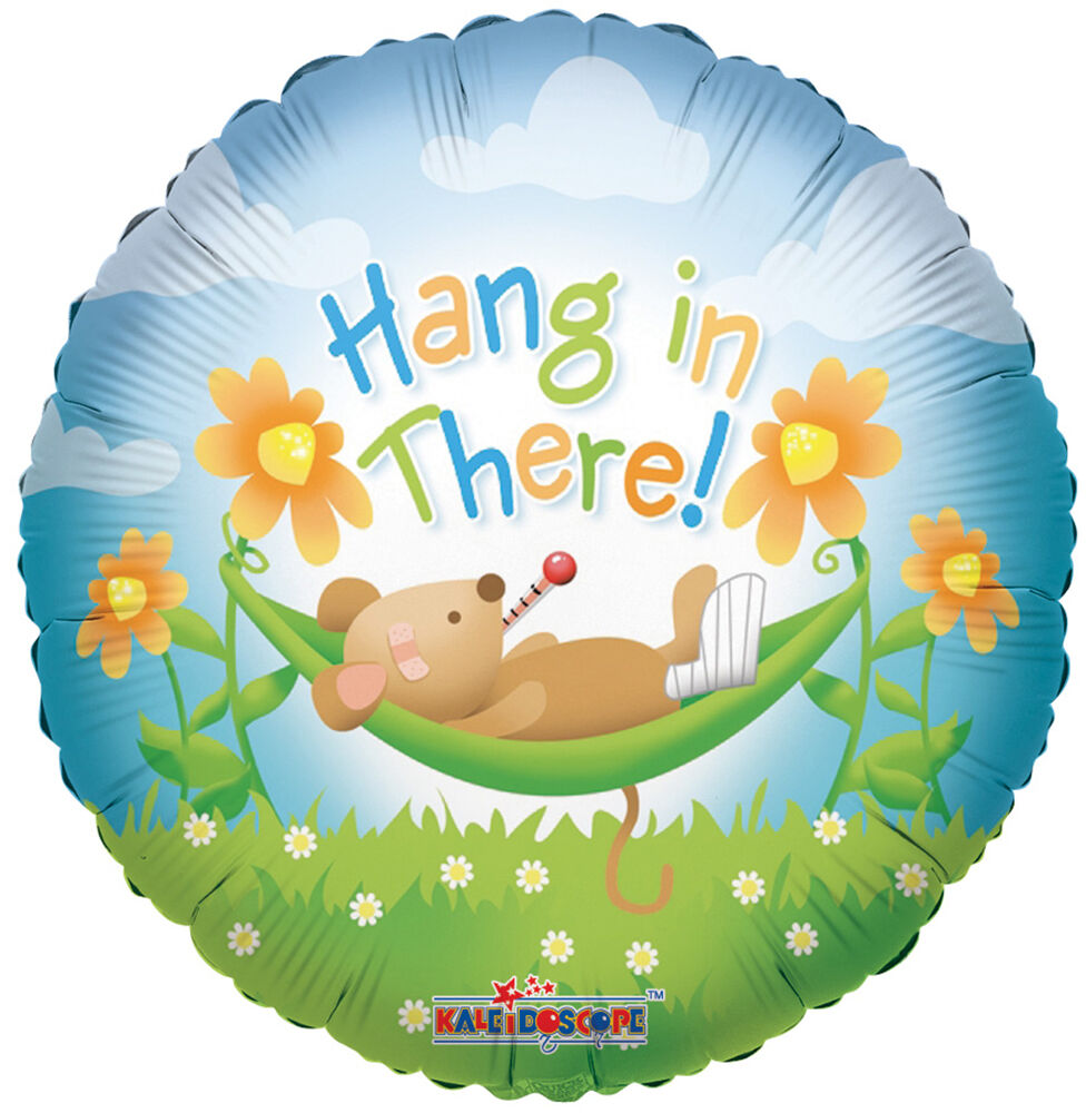 Get Well Hang In There 4" Air-fill Balloon (requires heat sealing ...