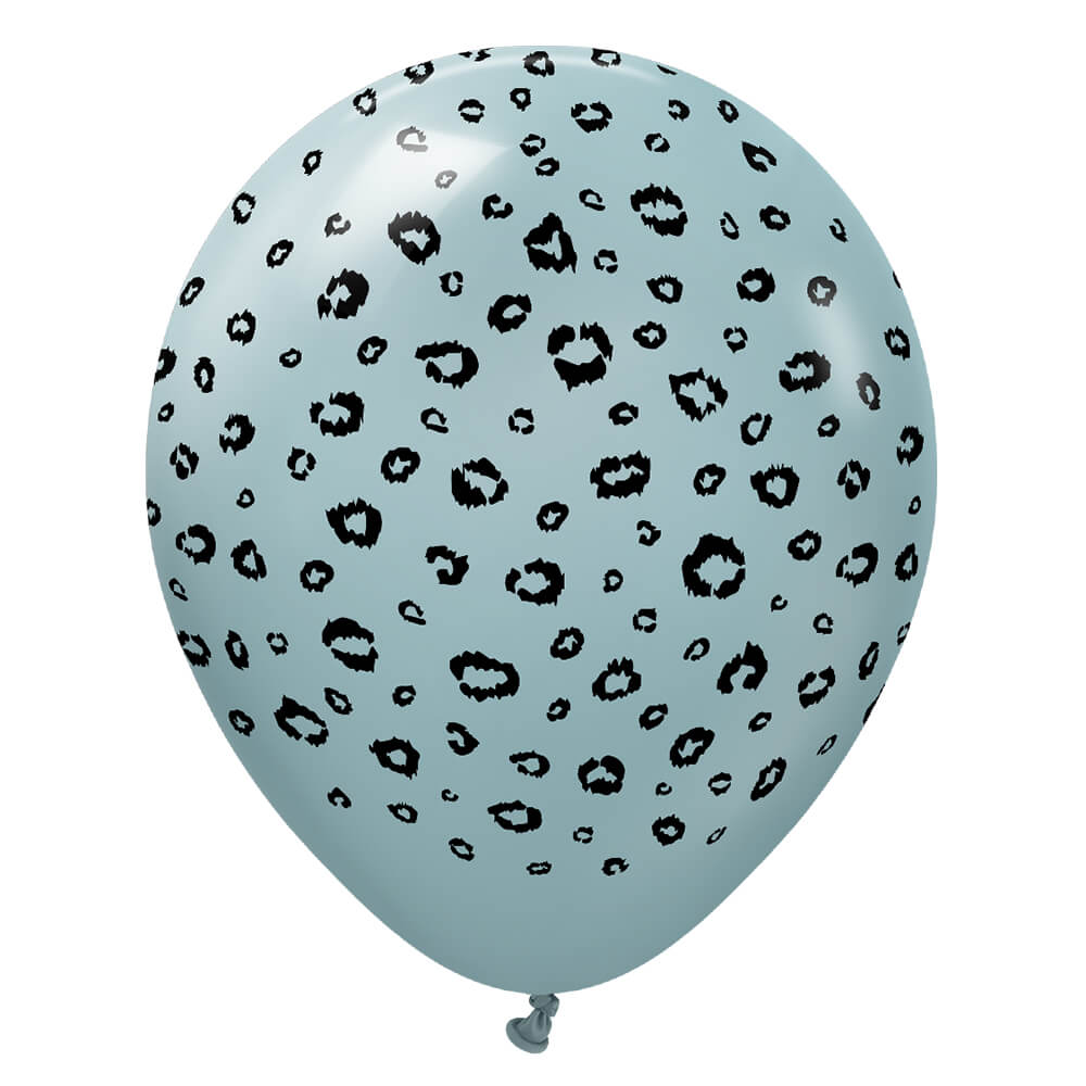 Kalisan Safari Leopard - Storm W/ Black Ink 12″ Latex Balloons (25 cou ...