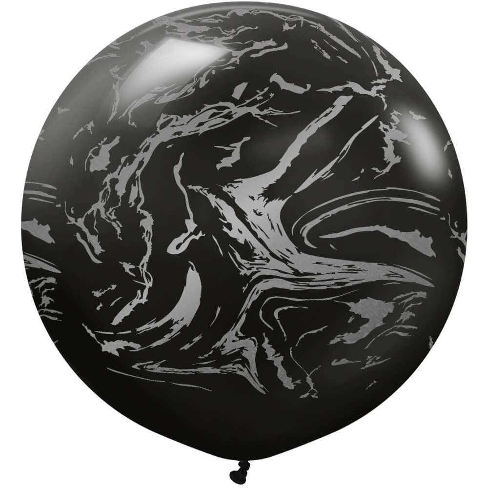 Kalisan Space Nebula - Black W/ Silver Ink 24" - 1 Pack Latex Balloon ...