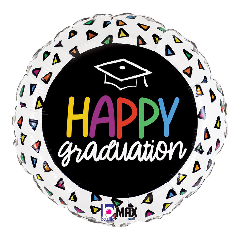 Happy Graduation Triangles 18" Balloon – instaballoons Wholesale