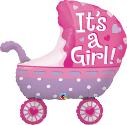 It's a Girl Baby Stroller 35" Balloon – instaballoons Wholesale