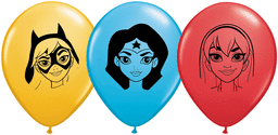 D.C. Super Hero Girls Faces Assortment 5″ Latex Balloons (100 count ...