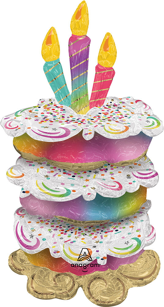 Birthday Cake Stacker 46″ Balloon – instaballoons Wholesale