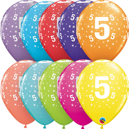 Stars #5-a-round 11″ Latex Balloons (6 count) – instaballoons Wholesale