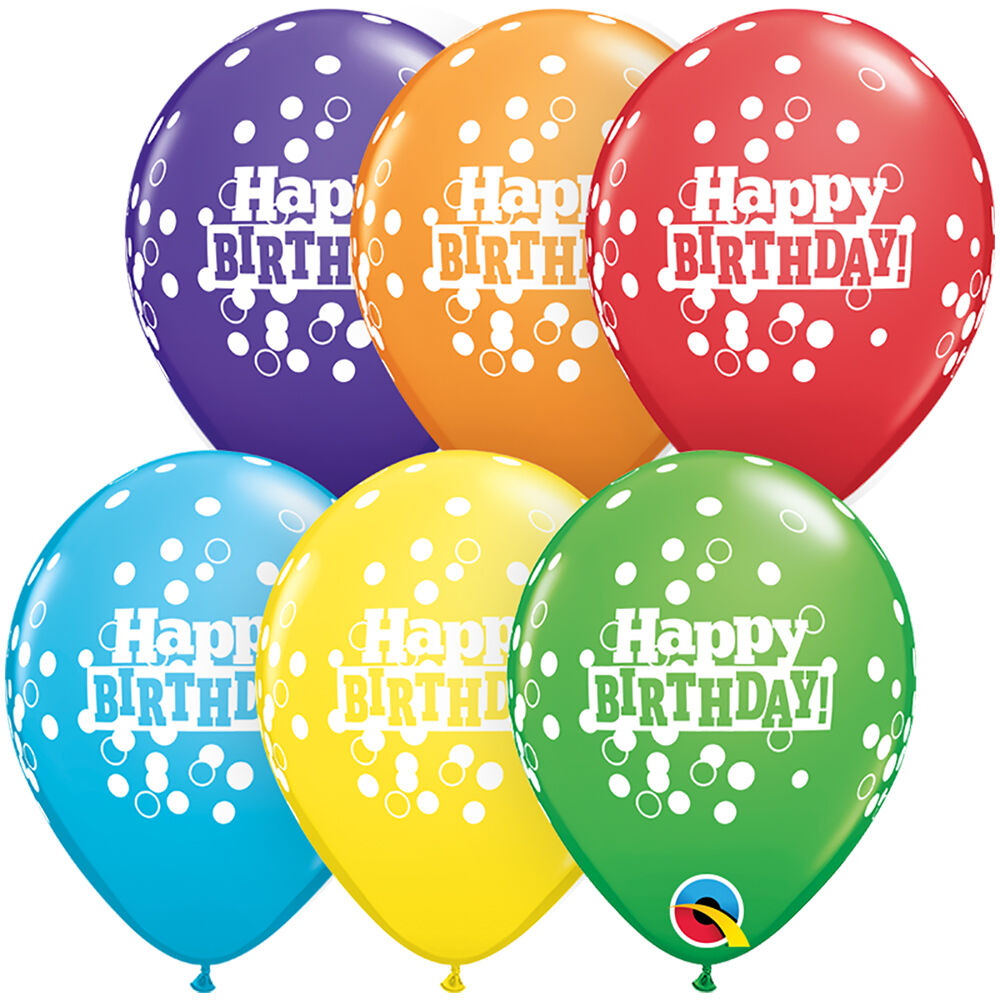 Birthday Confetti Dots 5″ Latex Balloons (100 count) – instaballoons ...