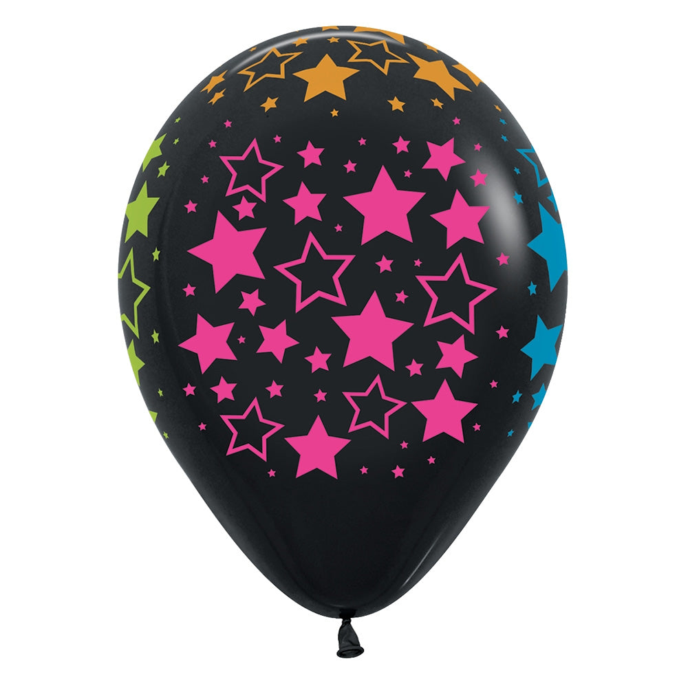 Neon Bold Stars 11″ Latex Balloons (50 count) – instaballoons Wholesale
