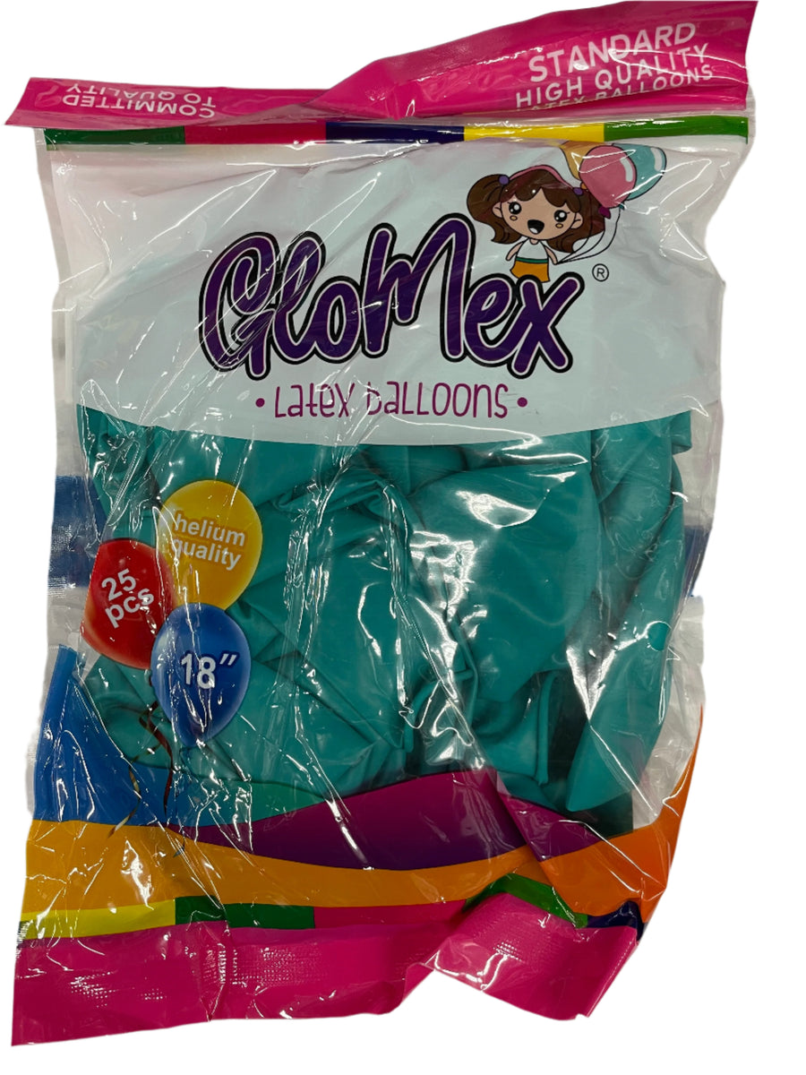 Turquoise 18″ Latex Balloons (25 count) – instaballoons Wholesale