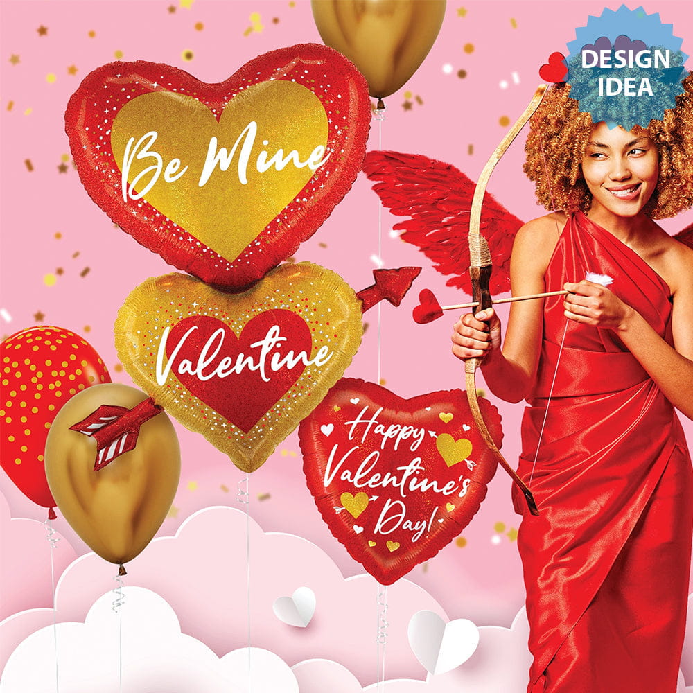 Be Mine Valentine Heart Arrow 33″ Balloon – instaballoons Wholesale