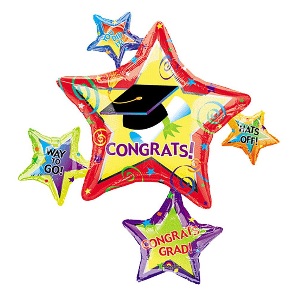 Grad Star Cluster 35″ Balloon – instaballoons Wholesale