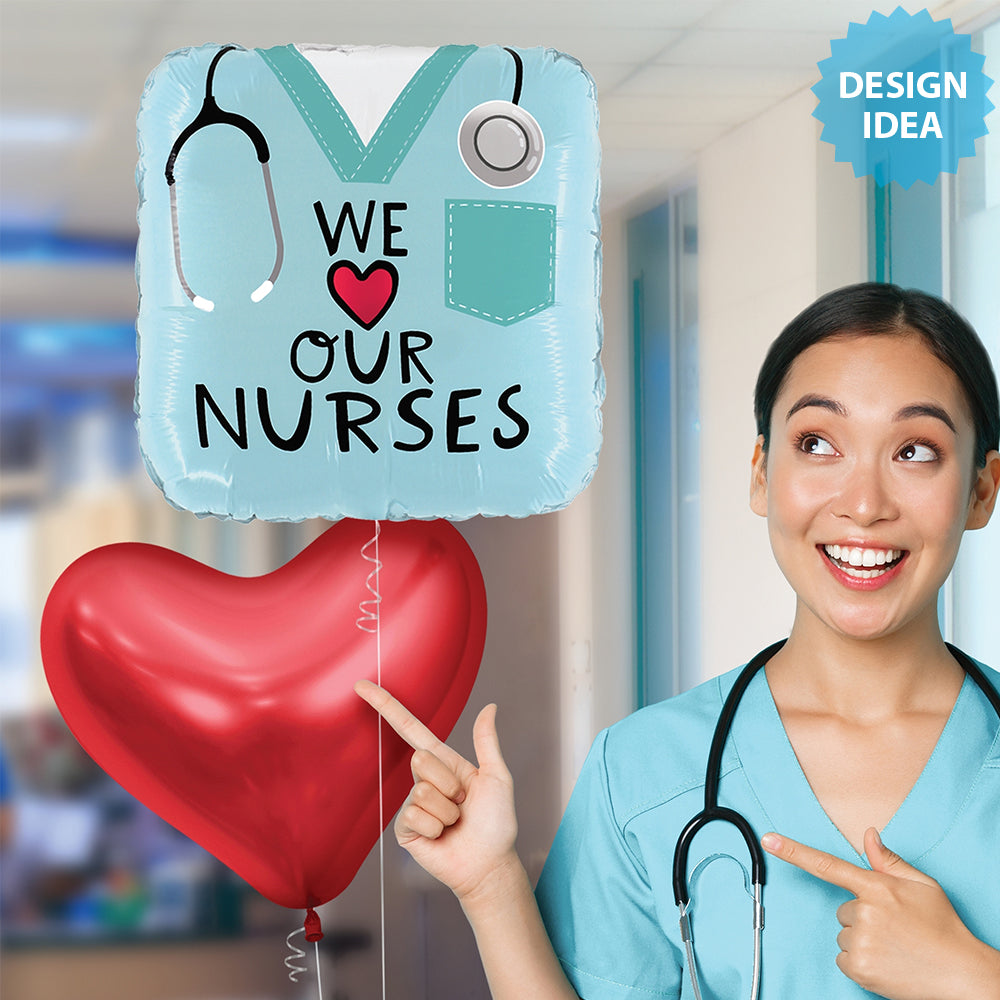 We Love Our Nurses 18″ Balloon – instaballoons Wholesale