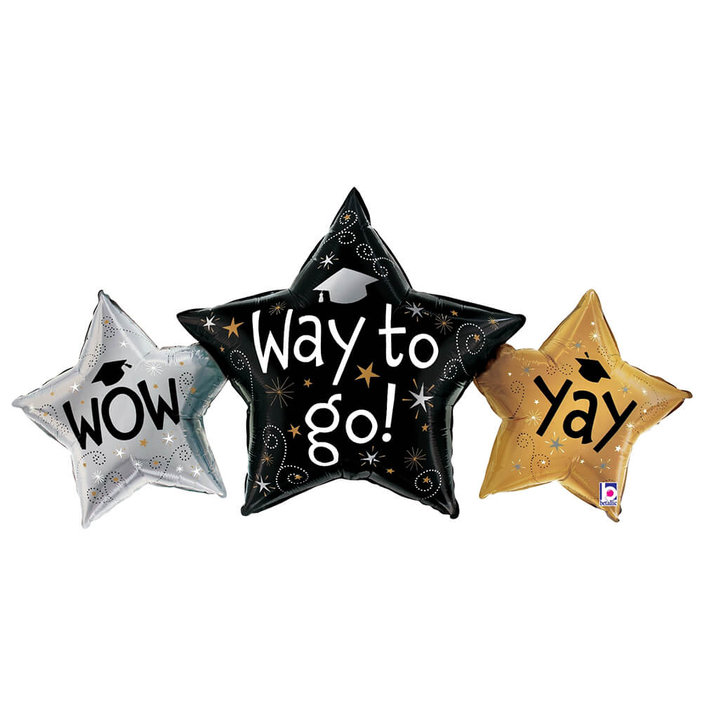 Way To Go Grad Stars 43″ Balloon – instaballoons Wholesale