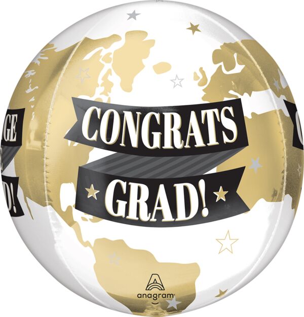 Graduation Go Change the World Orbz 16″ Balloon – instaballoons Wholesale