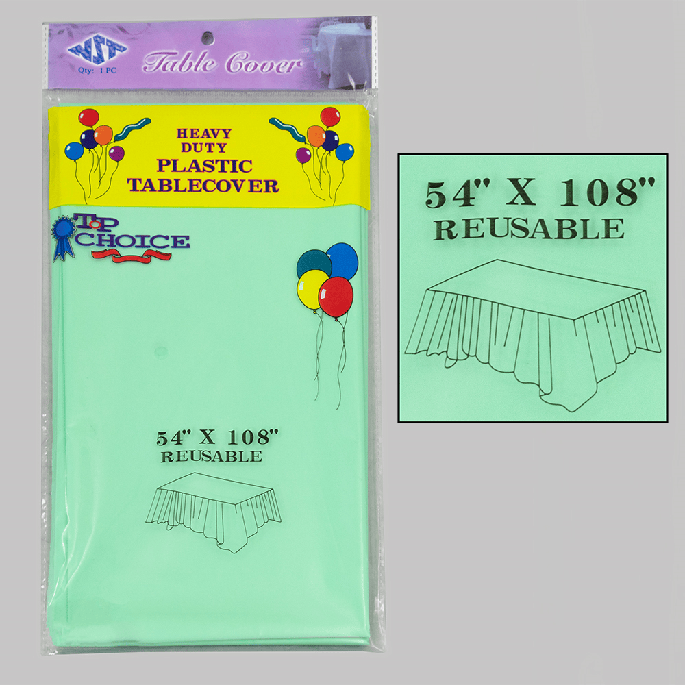 Mint Green Heavy Duty Plastic Tablecover – instaballoons Wholesale