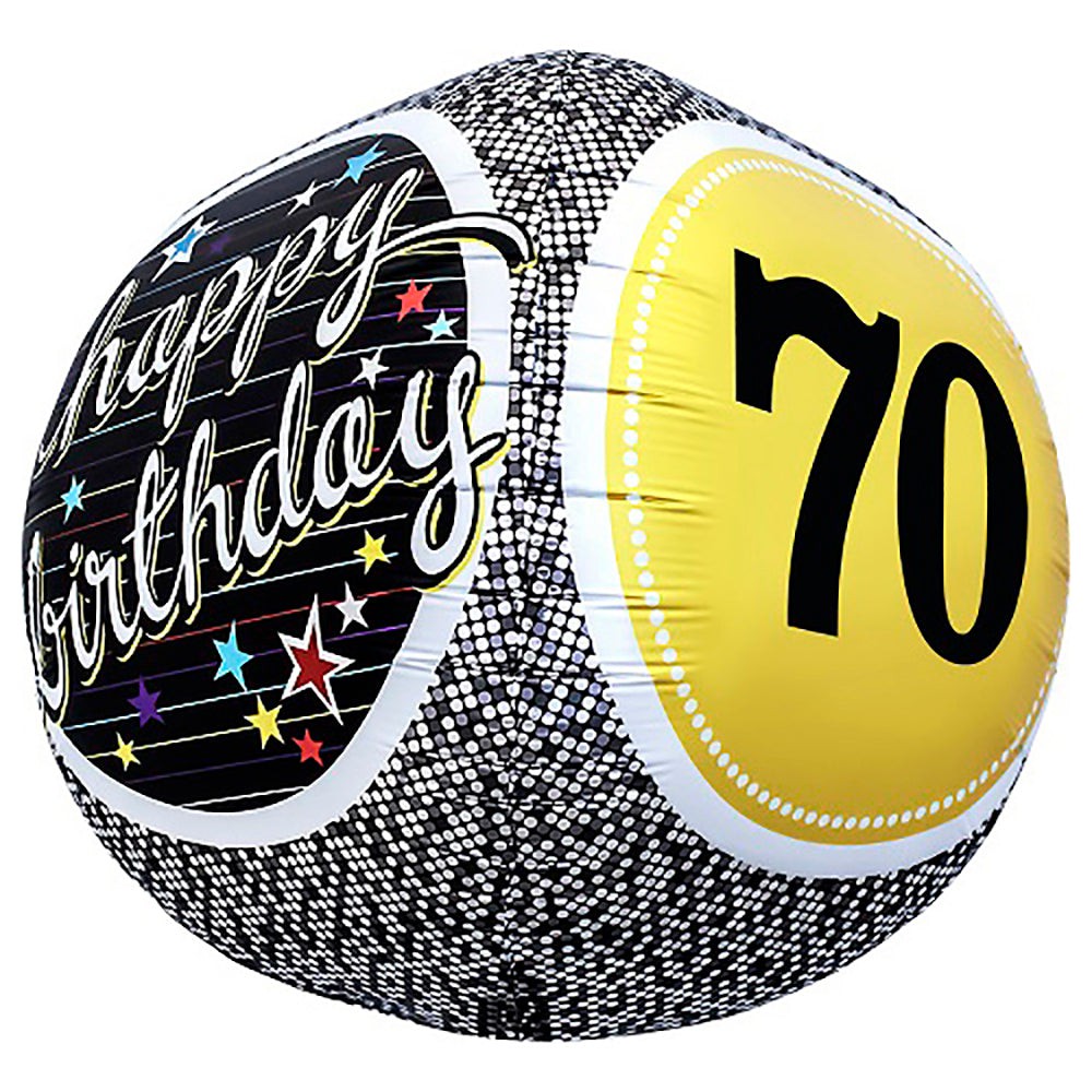 Sphere - 70th Birthday Milestone 17″ Balloon – instaballoons Wholesale