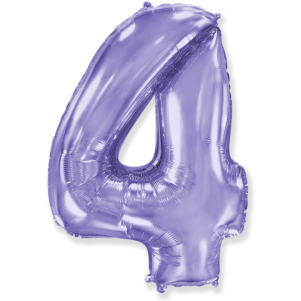 Number 4 - Lilac Purple 42″ Balloon – instaballoons Wholesale