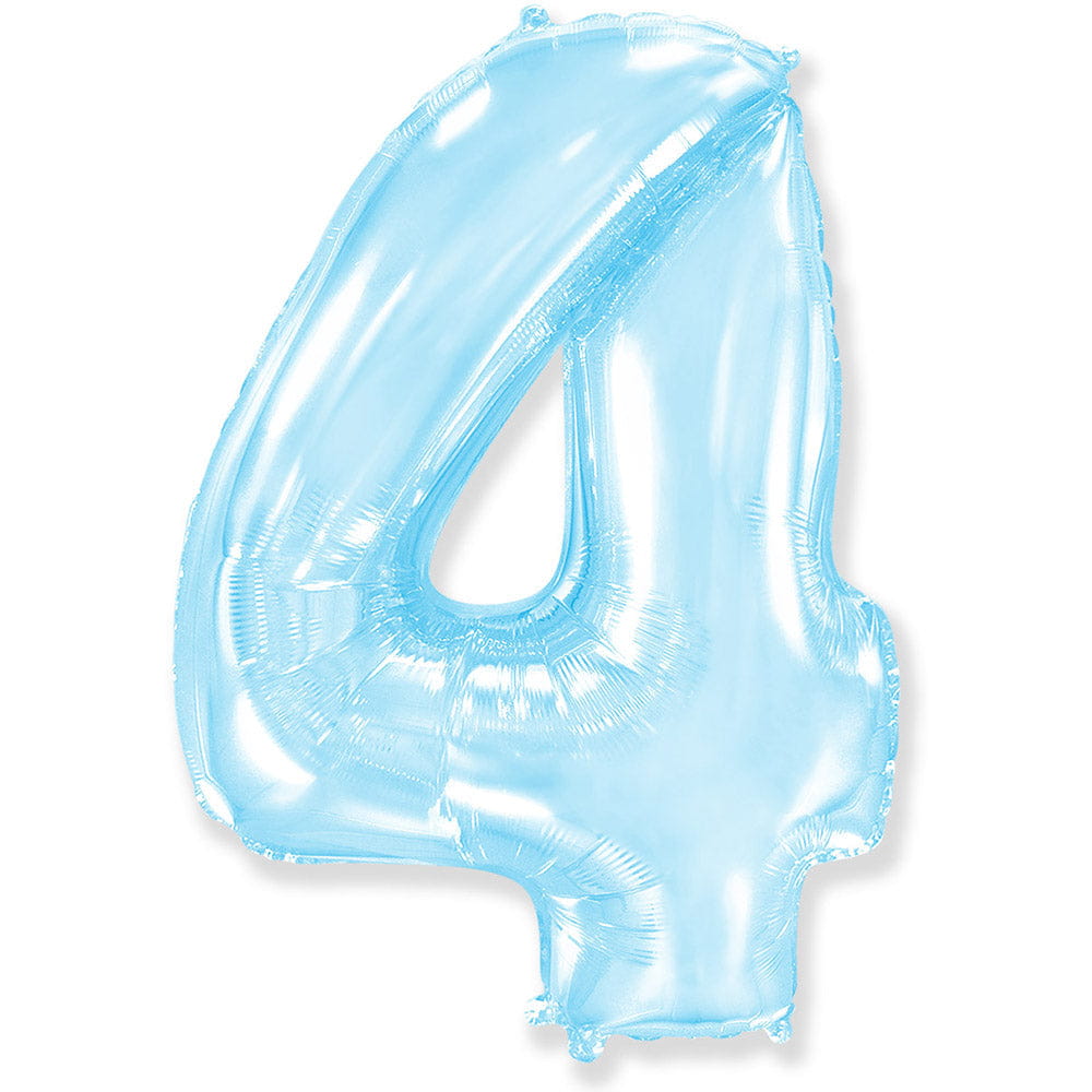 Number 4 - Pastel Blue 42″ Balloon – instaballoons Wholesale