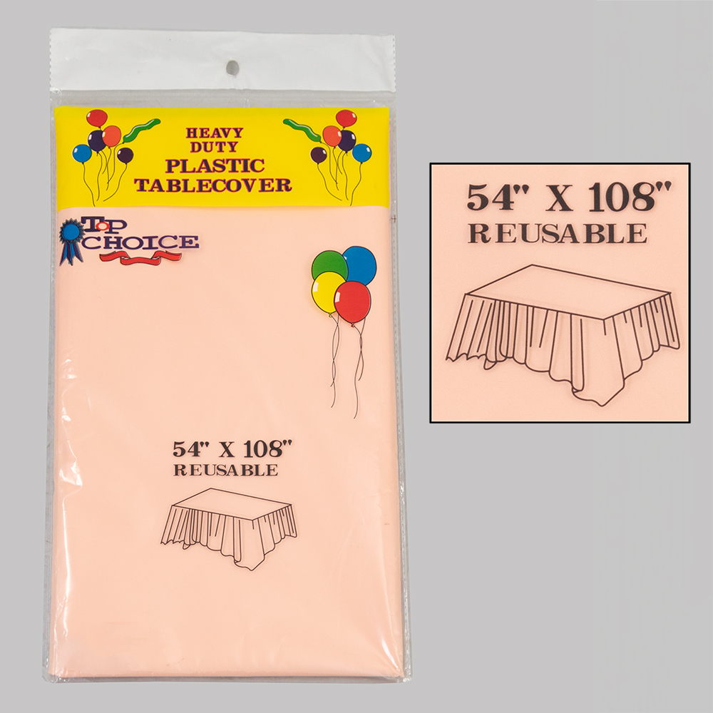 Peach Heavy Duty Plastic Tablecover – instaballoons Wholesale