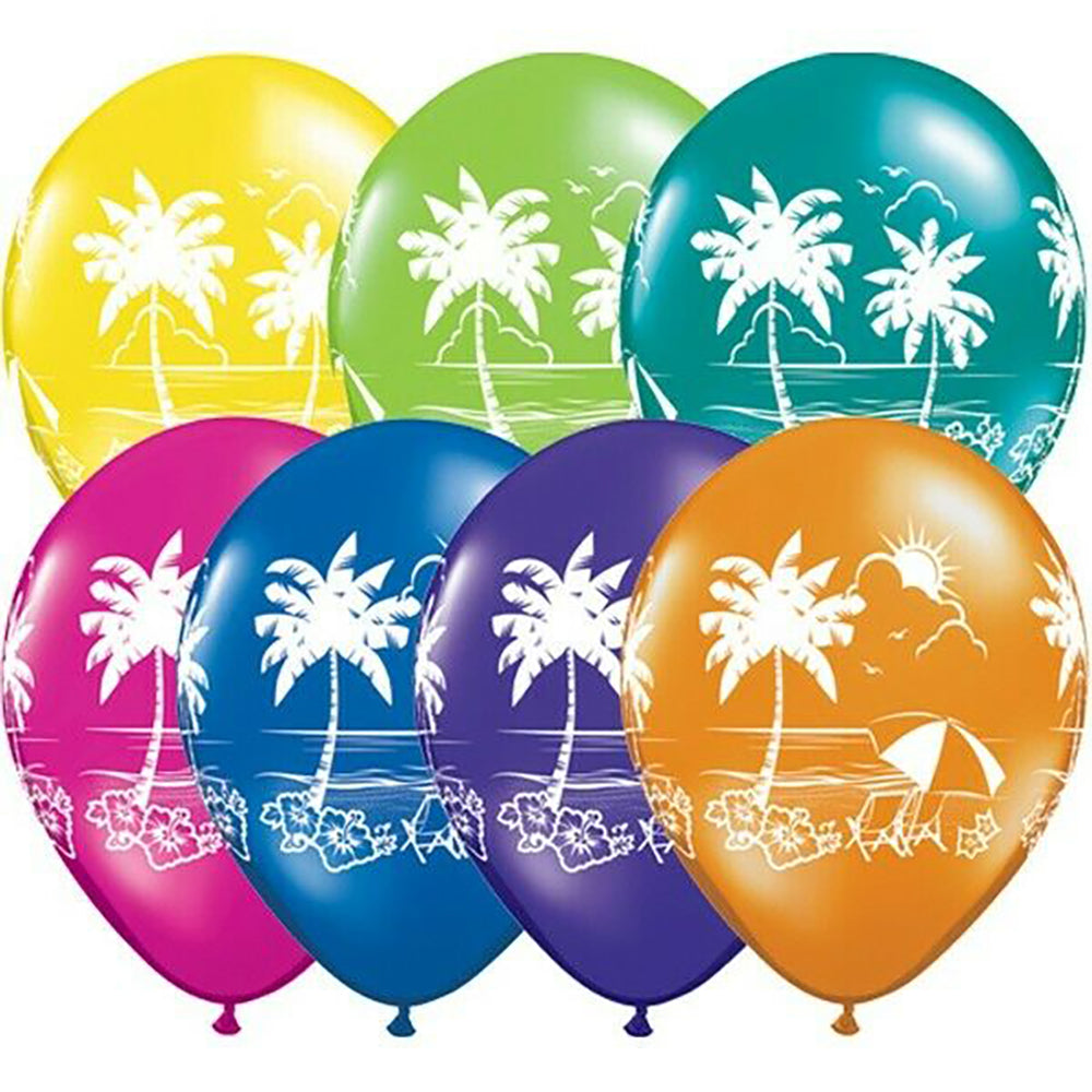 Tropical Vistas 11″ Latex Balloons (50 count) – instaballoons Wholesale