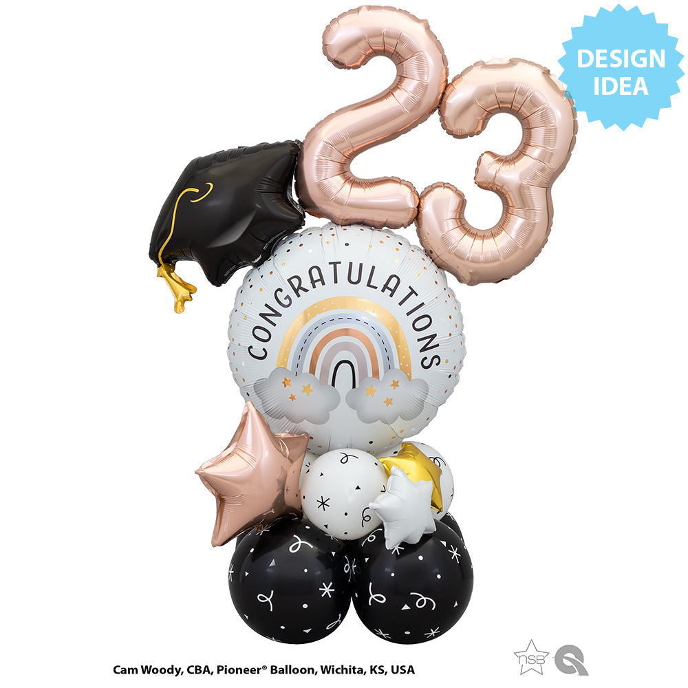 Congratulations Boho Rainbow 18″ Balloon – instaballoons Wholesale