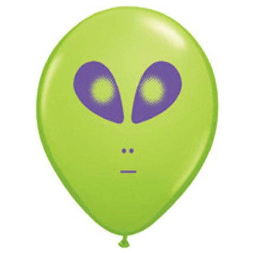 Lime Green Space Alien 5″ Latex Balloons (100 count) – instaballoons ...