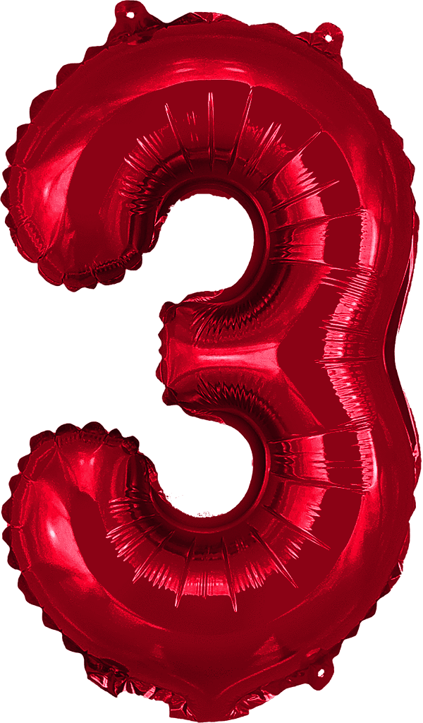 Red Number 3 16″ Balloon – instaballoons Wholesale