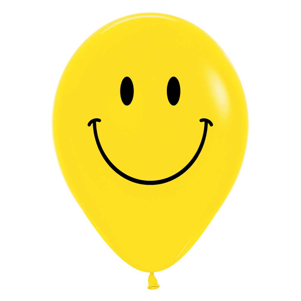 Smiley Face Yellow 5″ Latex Balloons (100 count) – instaballoons Wholesale