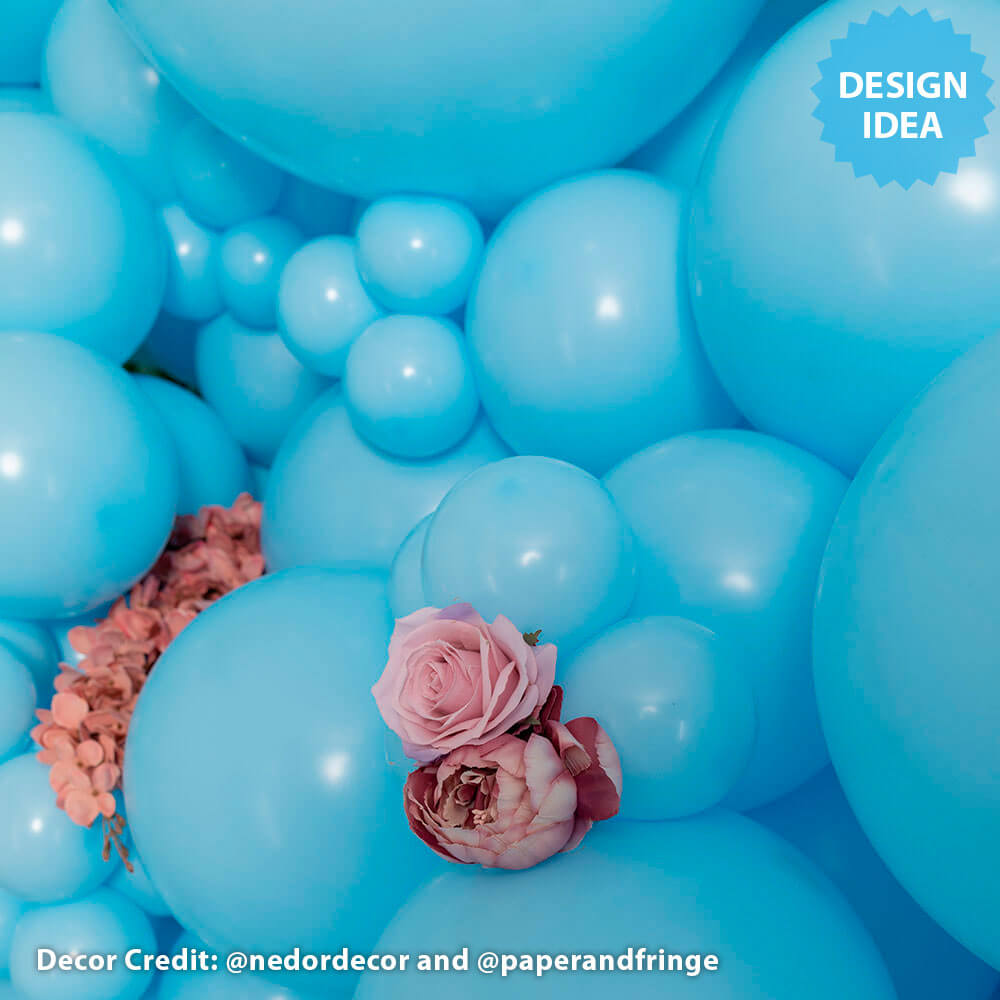 Monet Pastel Blue 11″ Latex Balloons (10 count) – instaballoons Wholesale