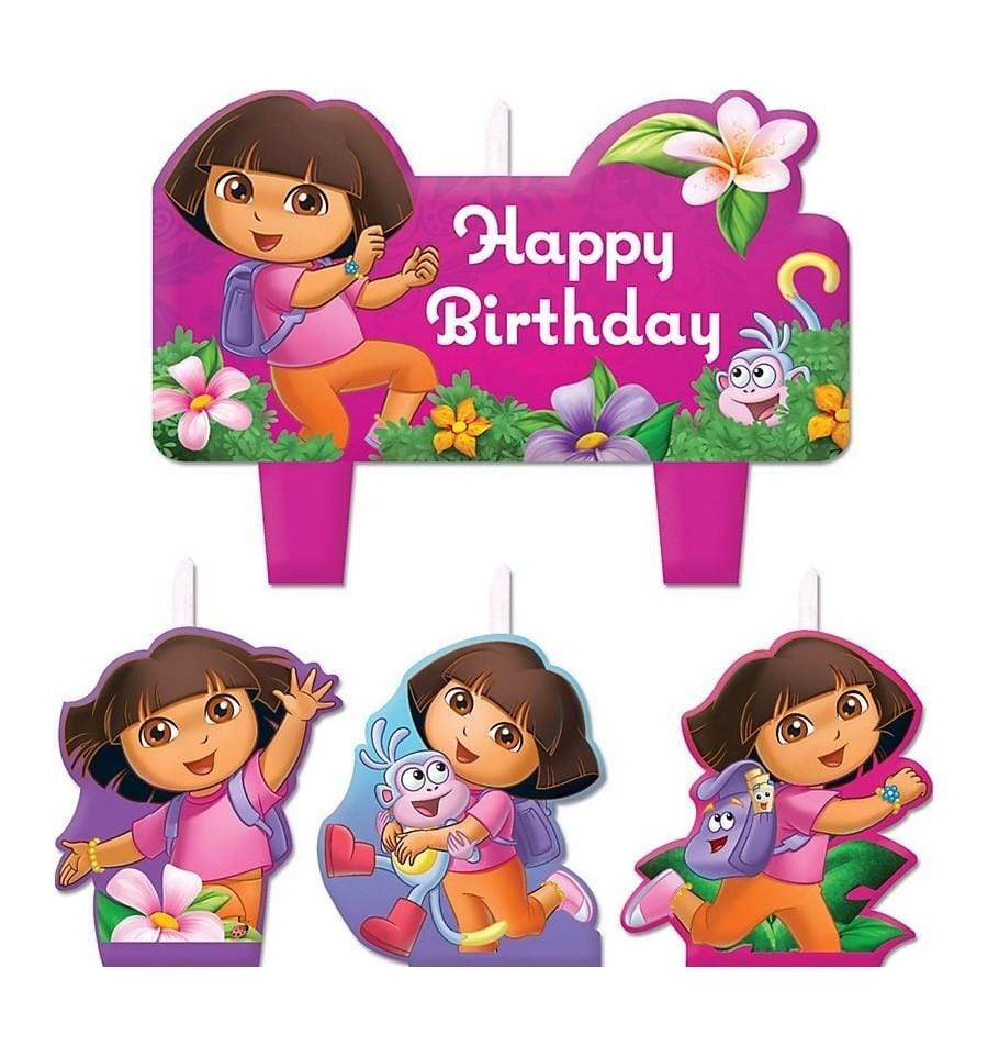 Dora The Explorer Birthday Candles (4 count) – instaballoons Wholesale