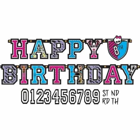 Monster High Birthday Banner Printable
