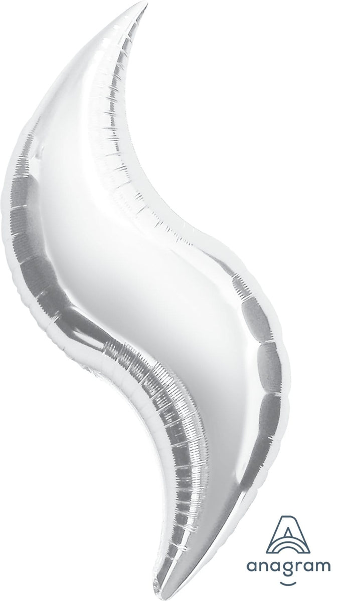 Silver Curve 36" Foil Balloon – instaballoons Wholesale