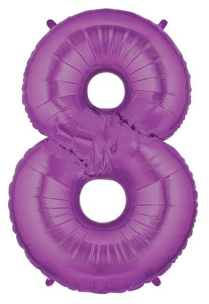 Purple Number 8 34" Balloon – instaballoons Wholesale