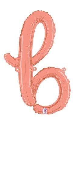 Script Cursive Balloon Letter B Rose Gold – instaballoons Wholesale