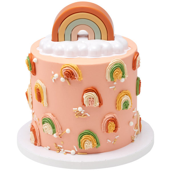 Rainbow Mustache Cake