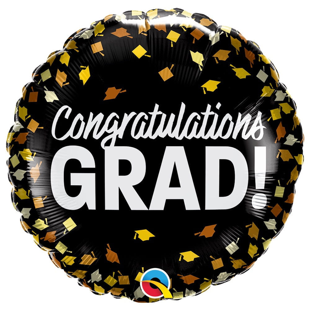Congratulations Grad Confetti Caps 18″ Balloon – instaballoons Wholesale