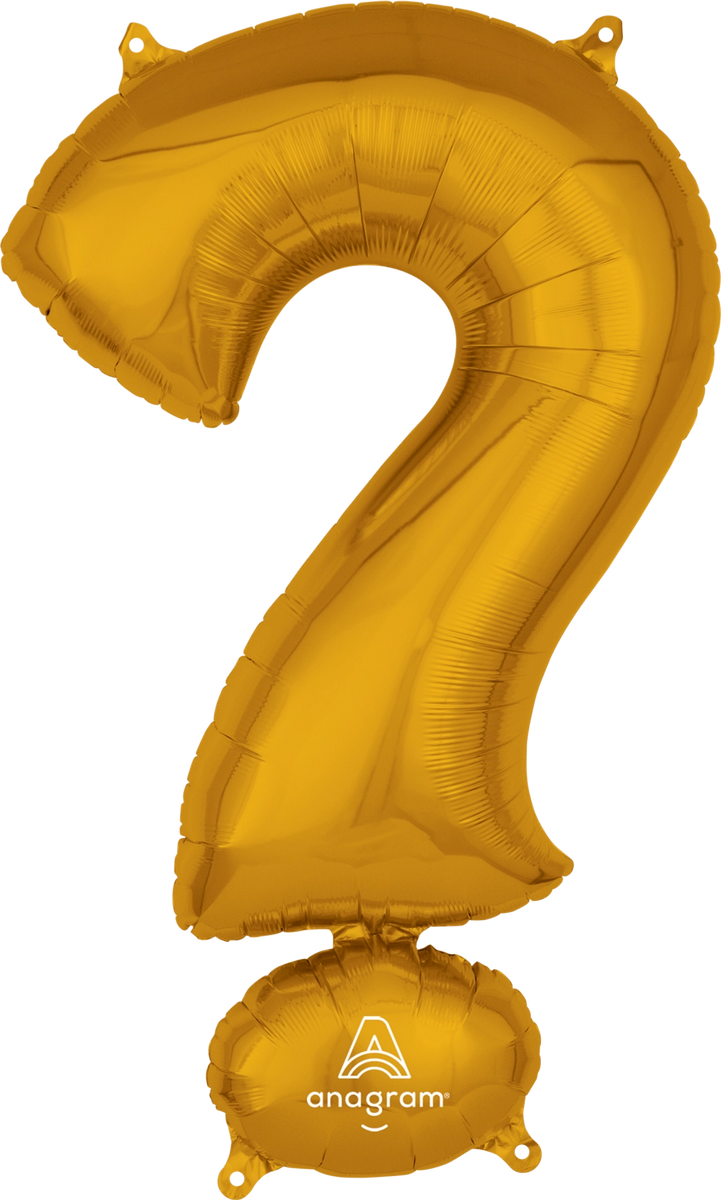 Gold Question Mark ? Symbol 34″ Balloon – instaballoons Wholesale