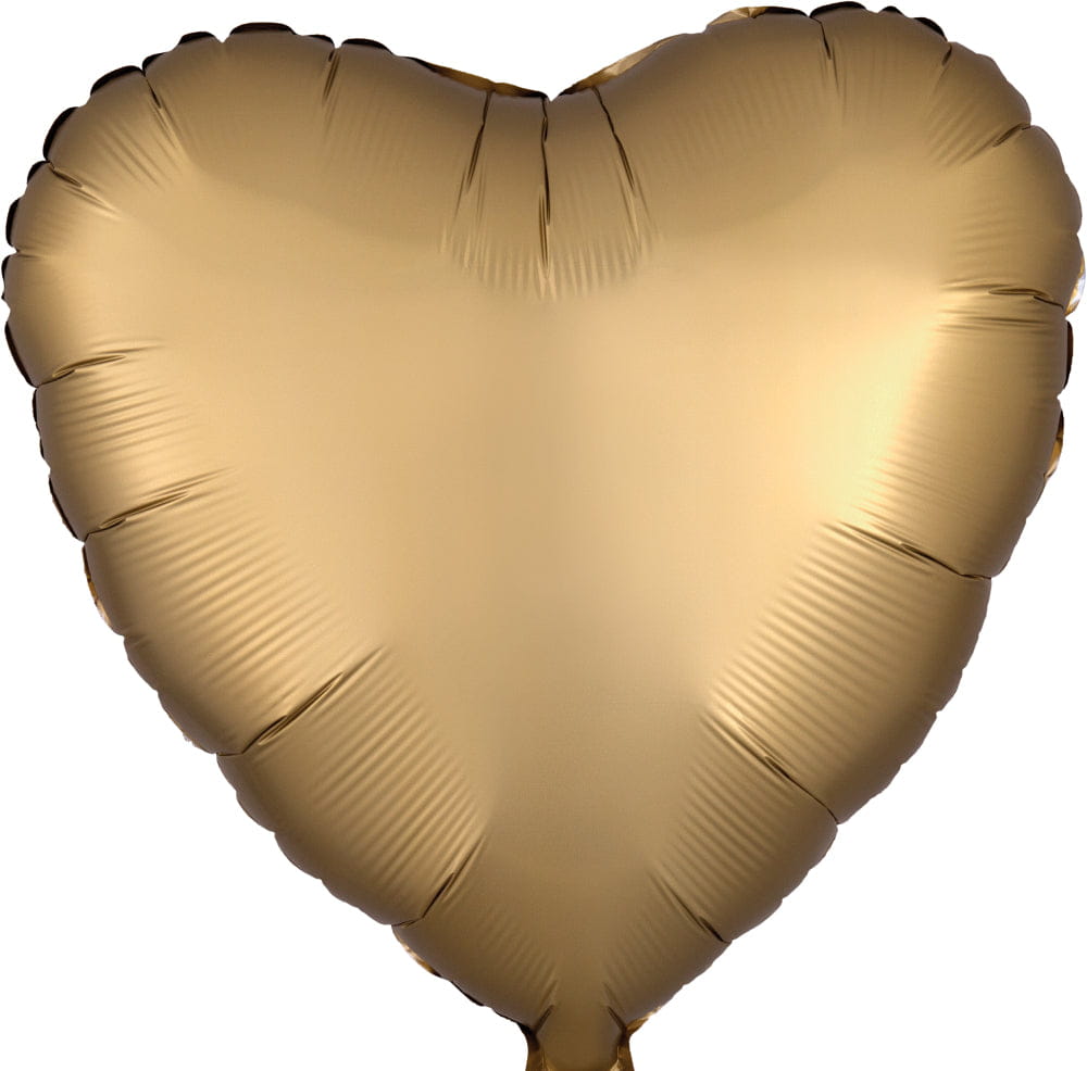 Gold Sateen Satin Luxe Heart 19″ Balloon – instaballoons Wholesale