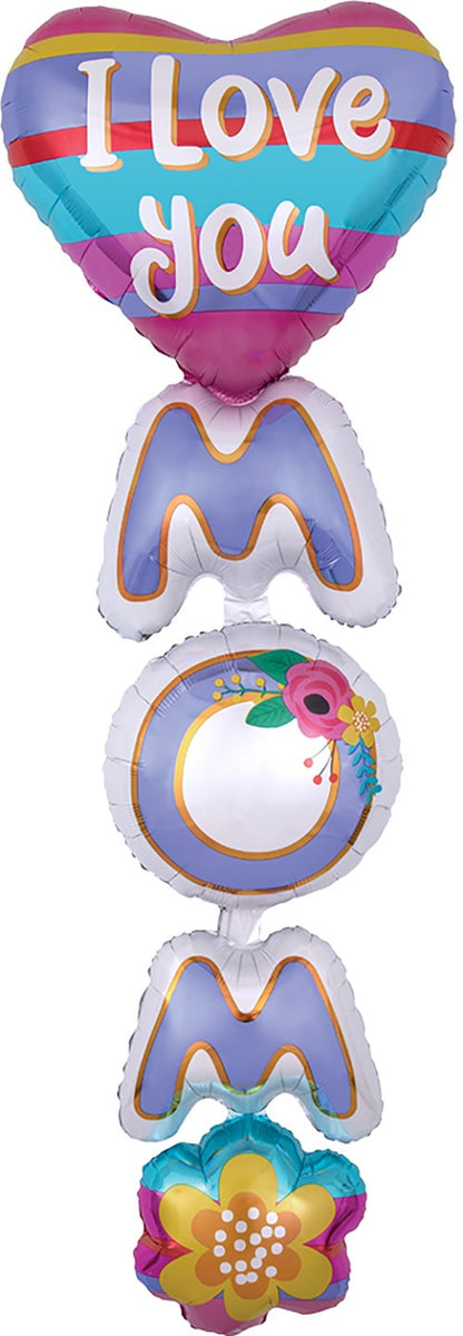 I Love You Mom 66″ Balloon – instaballoons Wholesale