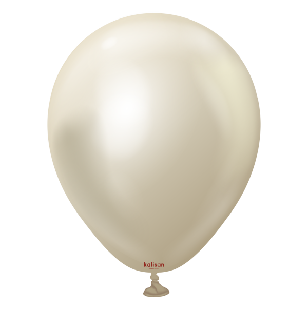 Mirror White Gold 12″ Latex Balloons (50 count) – instaballoons Wholesale