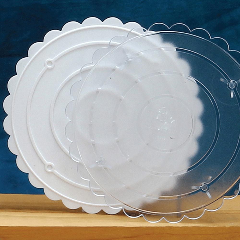 Clear Cake Plates 8″ (6 count) – instaballoons Wholesale