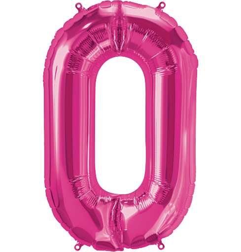 Magenta Number 0 (Zero) 34" Balloon – instaballoons Wholesale