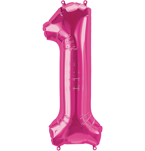 Magenta Number 1 (One) 34" Balloon – instaballoons Wholesale