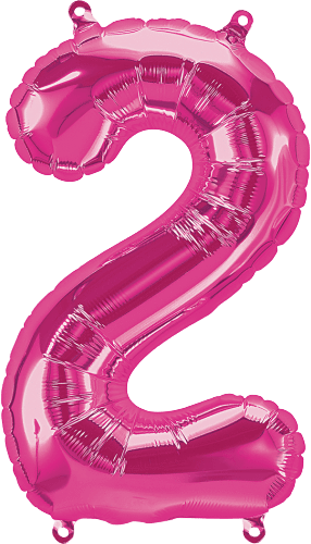 Magenta Number 2 (Two) 16" Balloon – instaballoons Wholesale